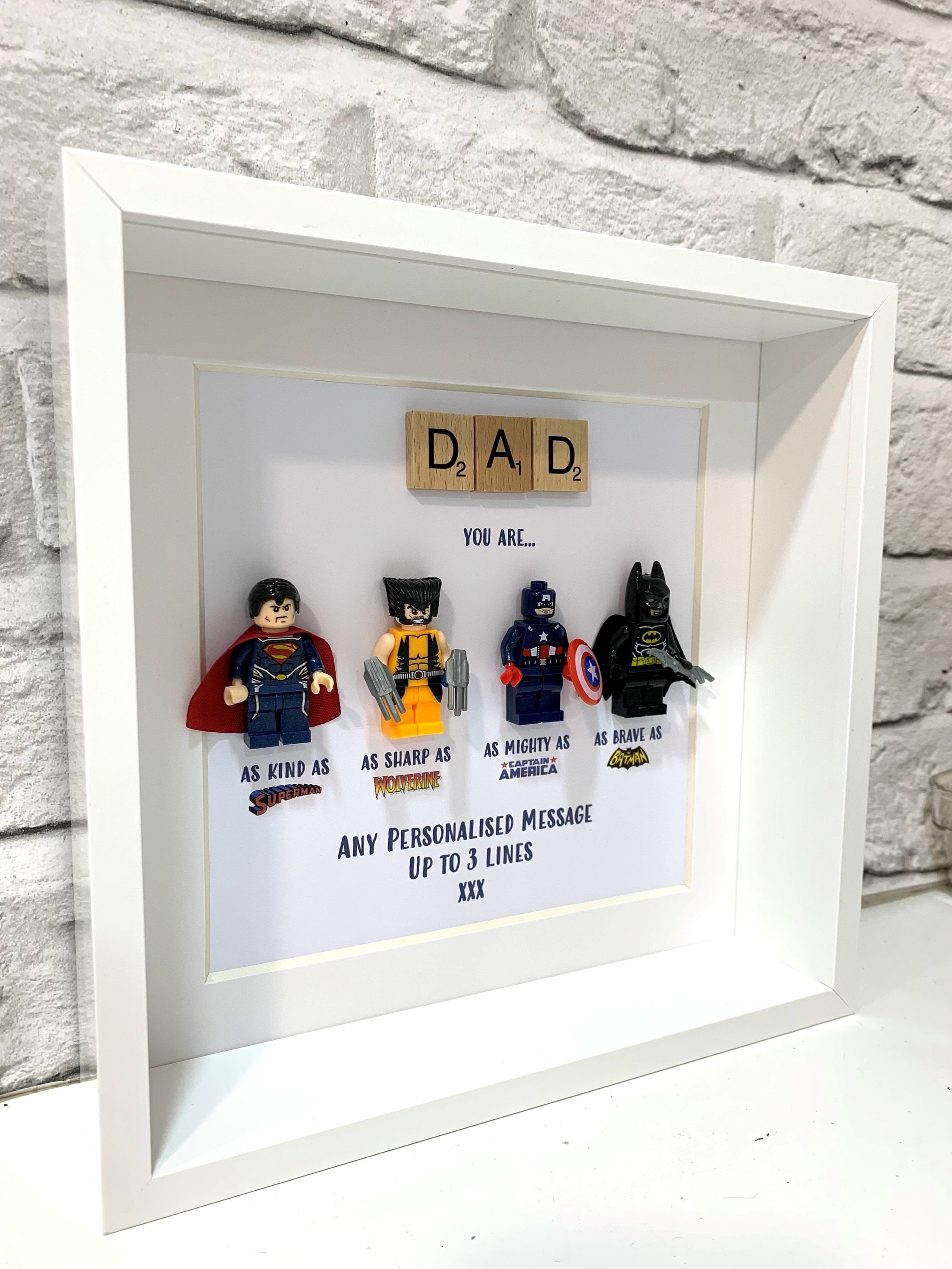 Personalised Papa/dad Superhero Box Frame Personalised Frame | Etsy UK
