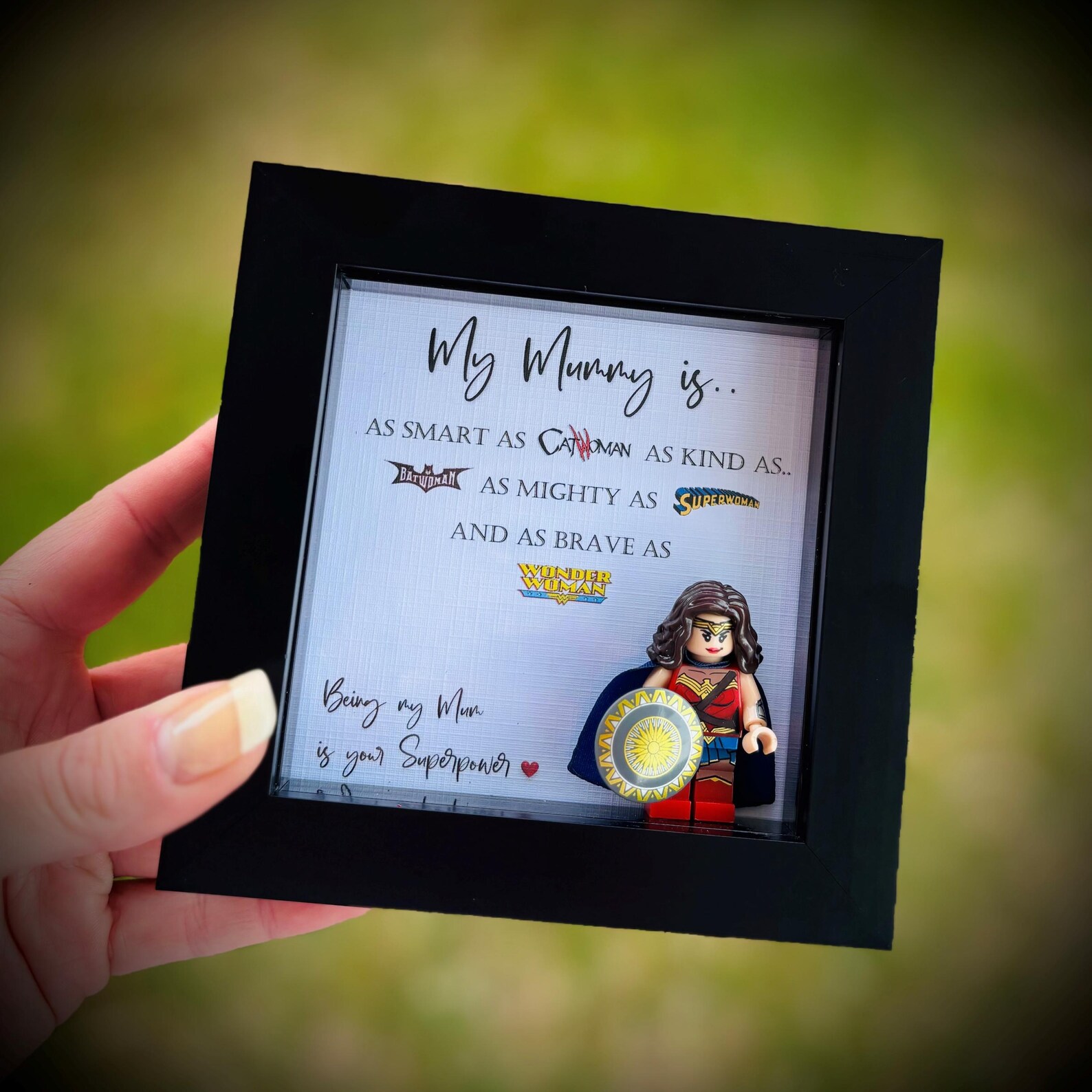 Personalised Daddy/dad Superhero Box Frame, Personalised Frame for Him ...