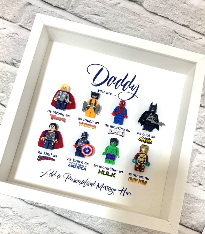Personalised Daddy/dad Superhero Box Frame Personalised Frame - Etsy