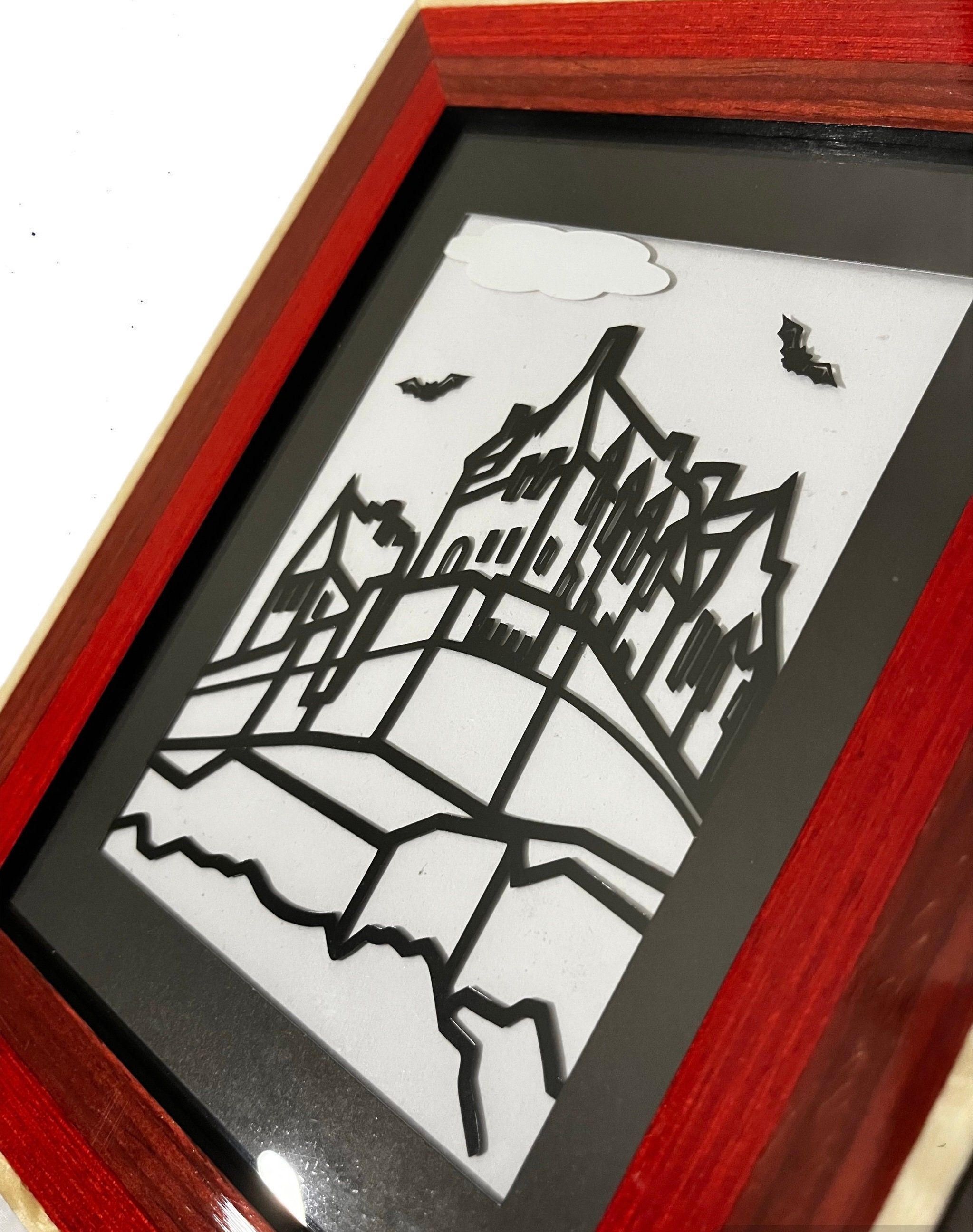 Gothic Castle Framed Acrylic Line Art Vinyl Goth Home Decor - Etsy