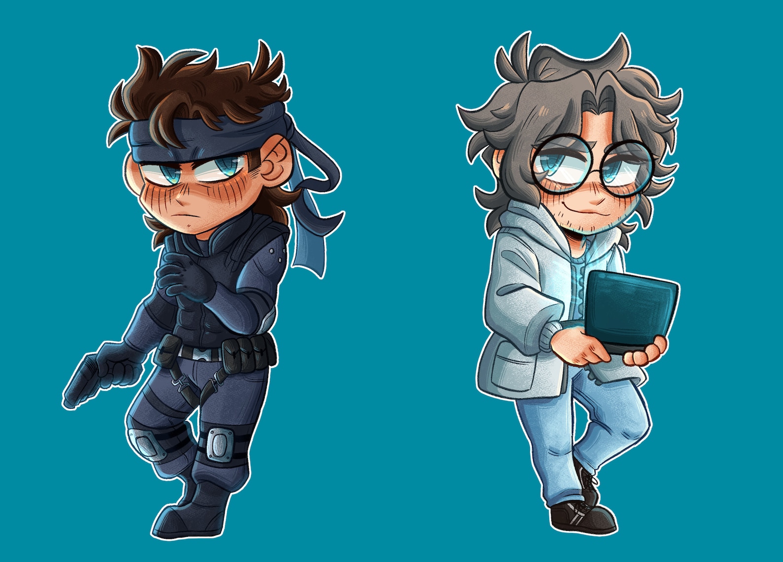 Metal Gear Solid Character Charms // Solid Snake, Otacon, Pliskin ...