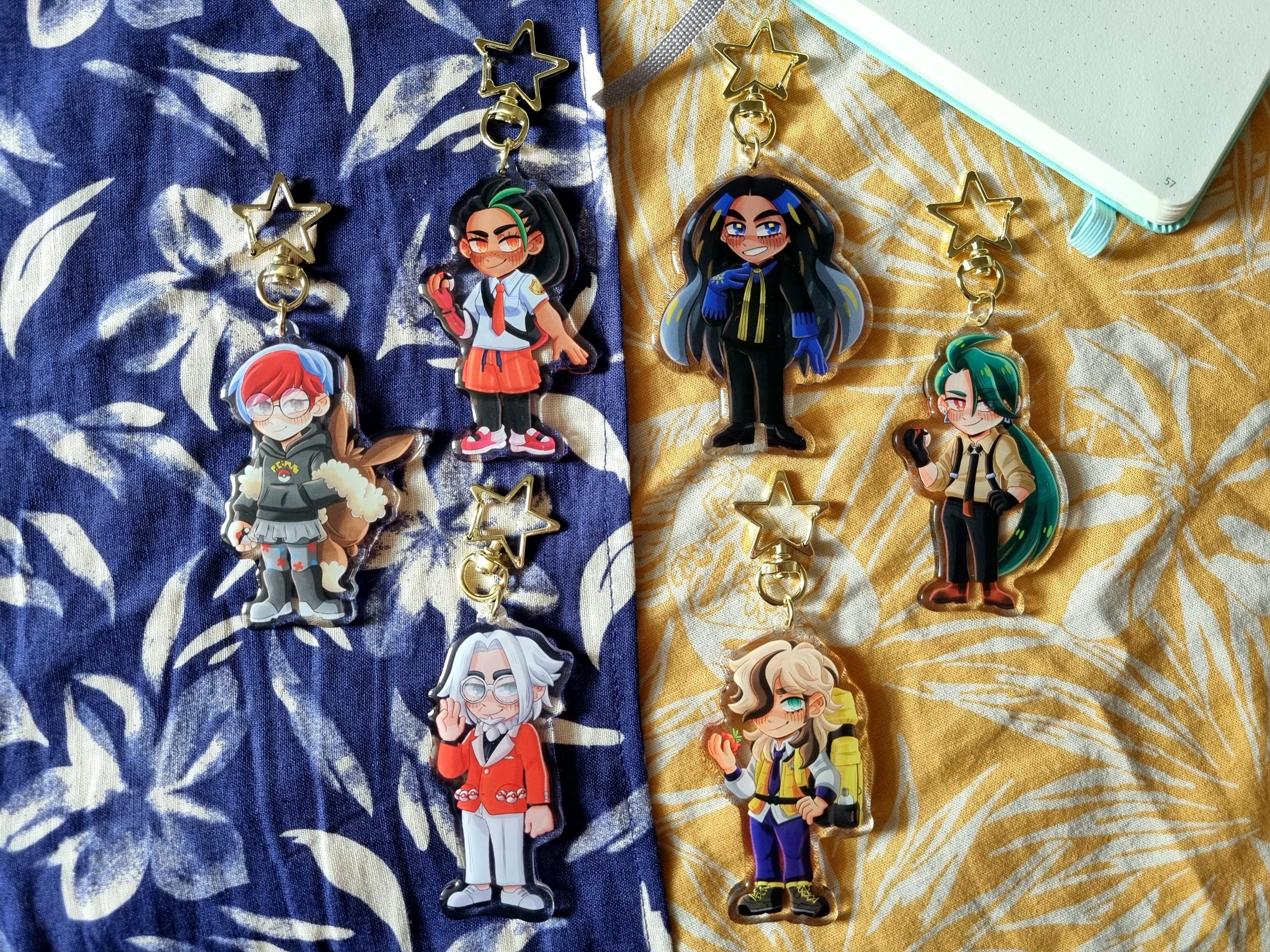 Pkmn Scarlet & Violet Character Charms // Arven, Clavell, Geeta, Nemona ...