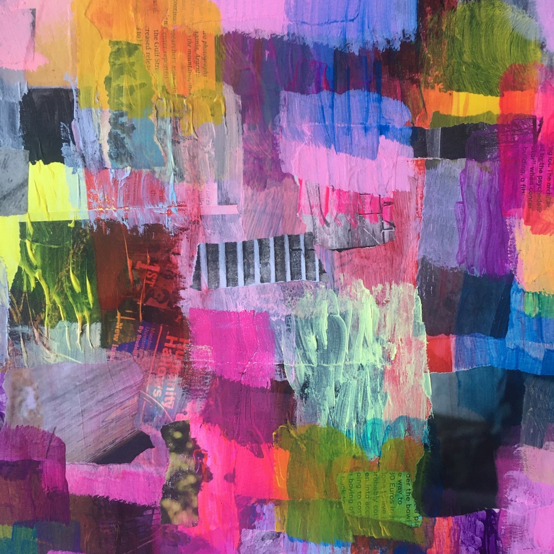 Abstract Acrylic Painting Collage #1 - Etsy