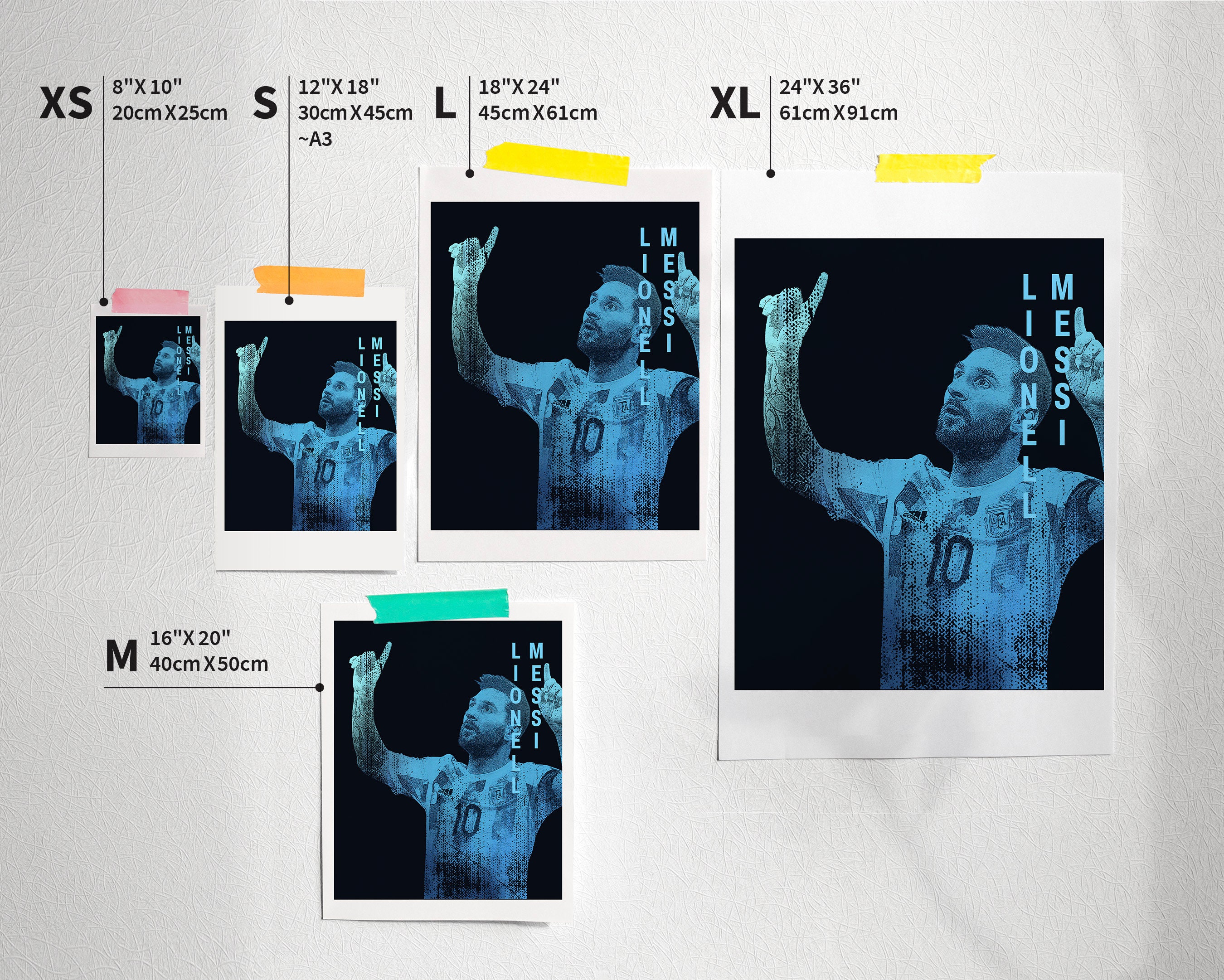 Lionel Messi Fan Poster/pop-art 80s Graphic Portrait - Etsy Hong Kong