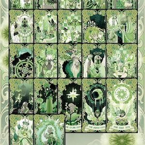 Official Green Trace Tarot - Story-driven Deck, Mystical Divination ...