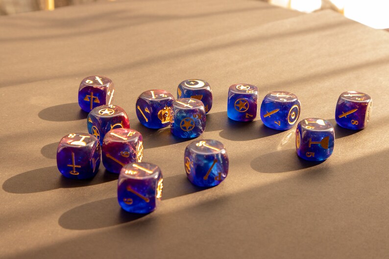 Ragnarok -- Sunset Sea Tarot Dice - Etsy