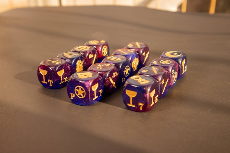 Ragnarok -- Sunset Sea Tarot Dice - Etsy