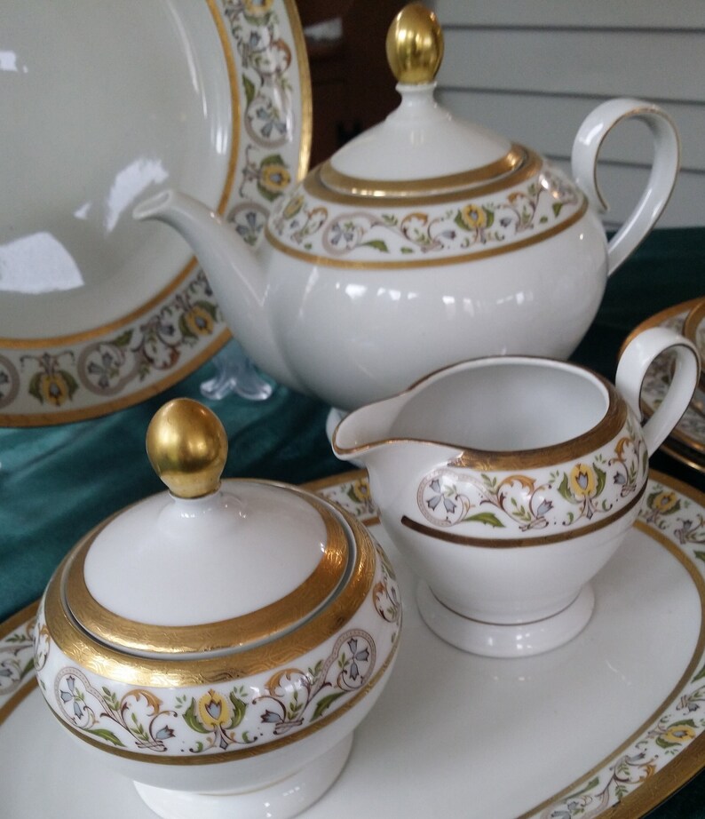 Seltmann Weiden Bavaria. Tea/coffee Lunch Set for 4, Gold Trim ...