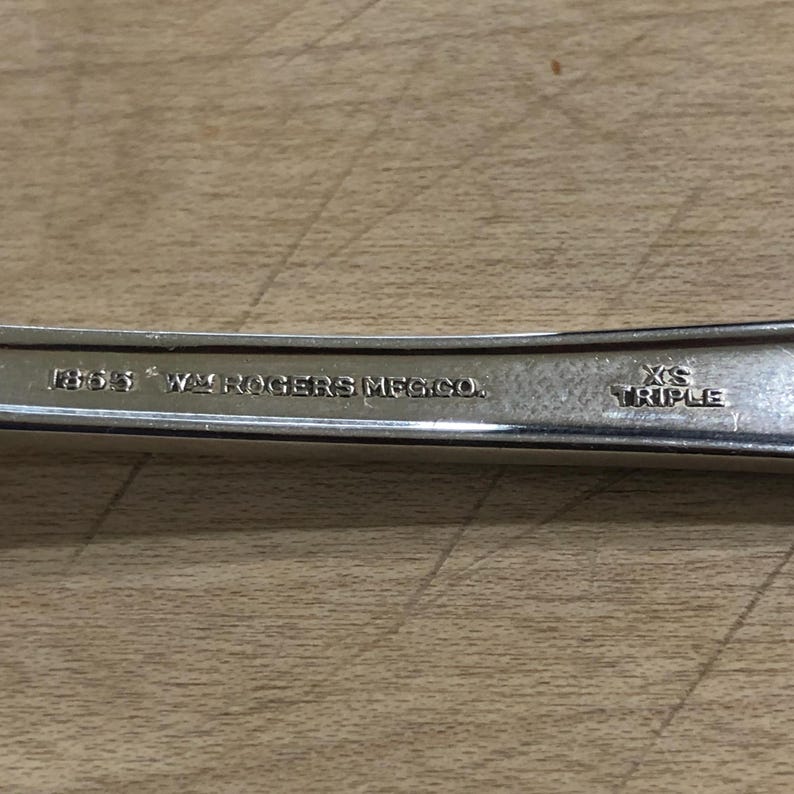 Rare 1865 Roger's MFG. Co. XS Triple Silver Plate Flatware. 44 Pc ...