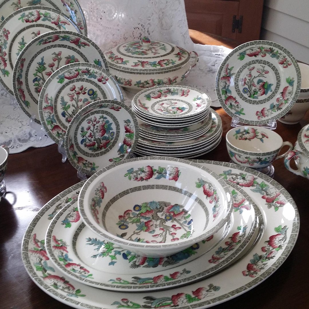 Johnson Bros. England, 52 Piece India Tree Pattern Dinner Service for 6 ...