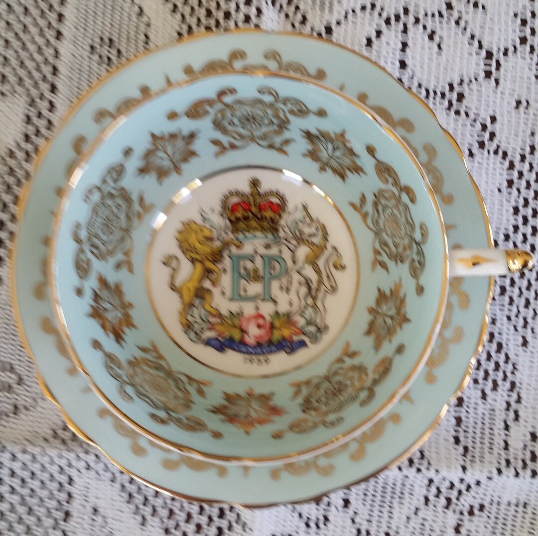 Paragon Tea Cup Set Commemorating Queen Elizabeth & Prince Philip's ...