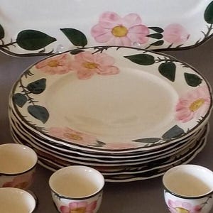 35pc Villeroy and Boch, Wild Rose Series Extensive Breakfast Service for 6. Wedding or Shower ...