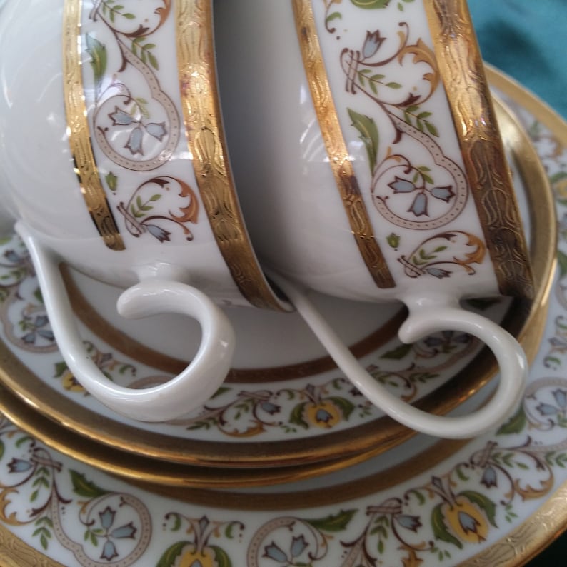 Seltmann Weiden Bavaria. Tea/coffee Lunch Set for 4, Gold Trim ...