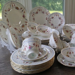 Rare Find, 56 Pc. Royal Crown Derby, Melrose Pattern, 8 Complete Place ...