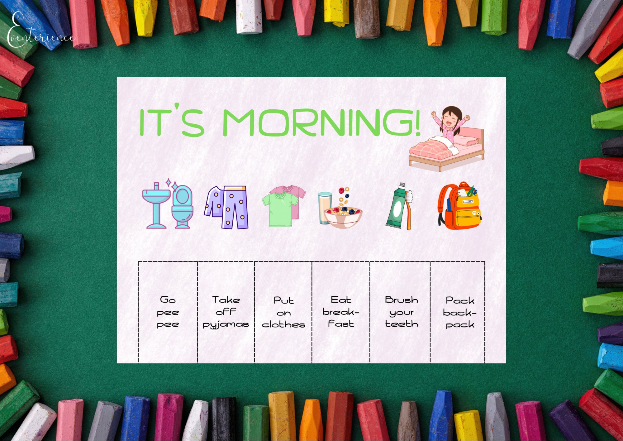 Kids - Morning and Evening Routine - Download & Print - Digital Instant ...