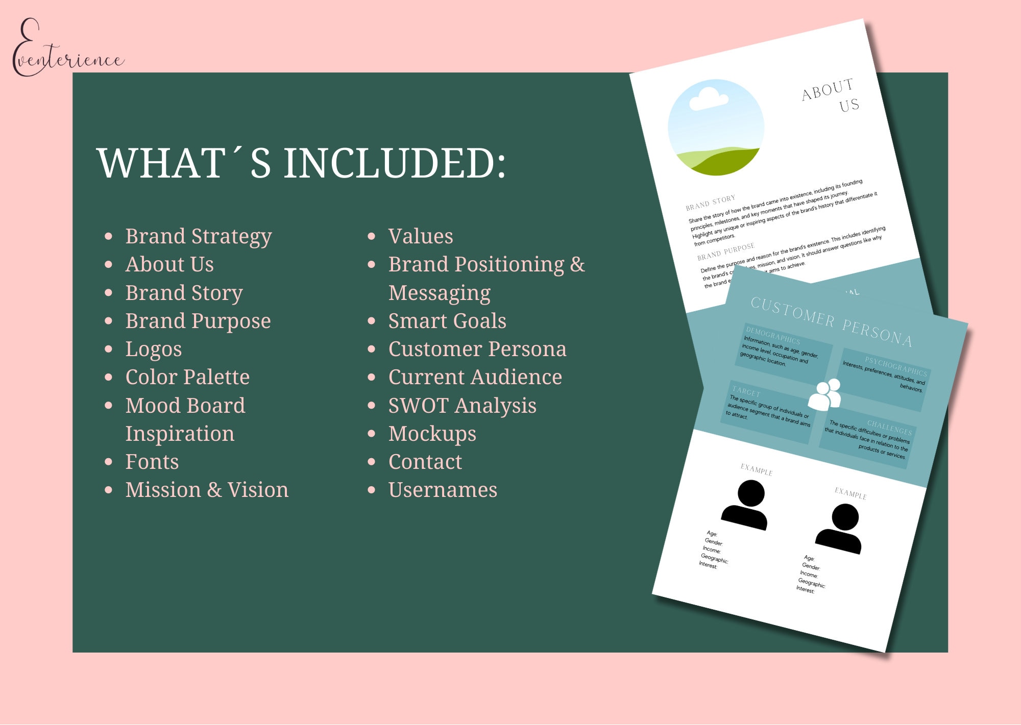 Brand Strategy Template - 12 Pages - Canva Template - Instant Download ...