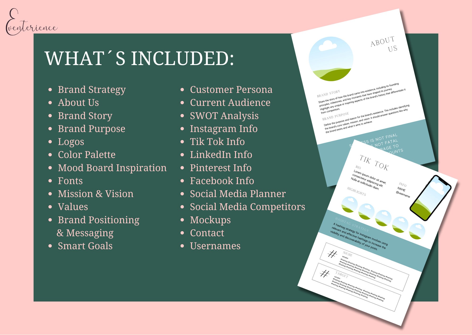 Brand Strategy Template - 20 Pages - Canva Template - Social Media ...