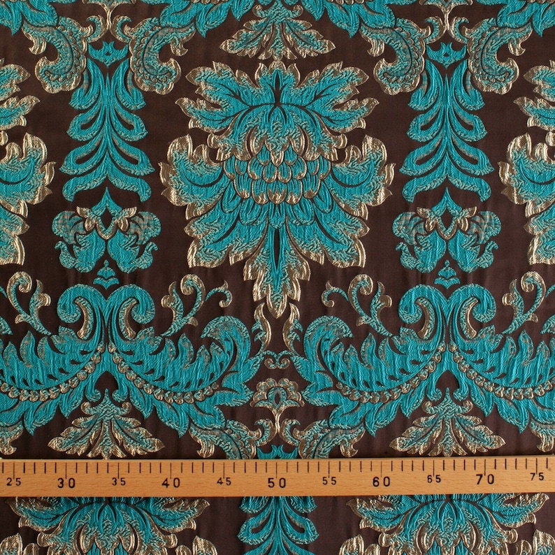 Fabric Classic Baroque Brocade Fabric Damascus Jacquard Upholstery ...