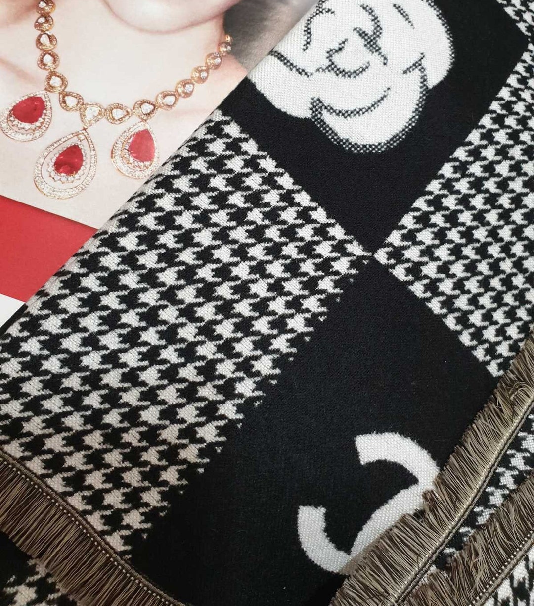 Luxury Designer Scarf/2 Tone Designer Shawl/designer Scarf/designer ...