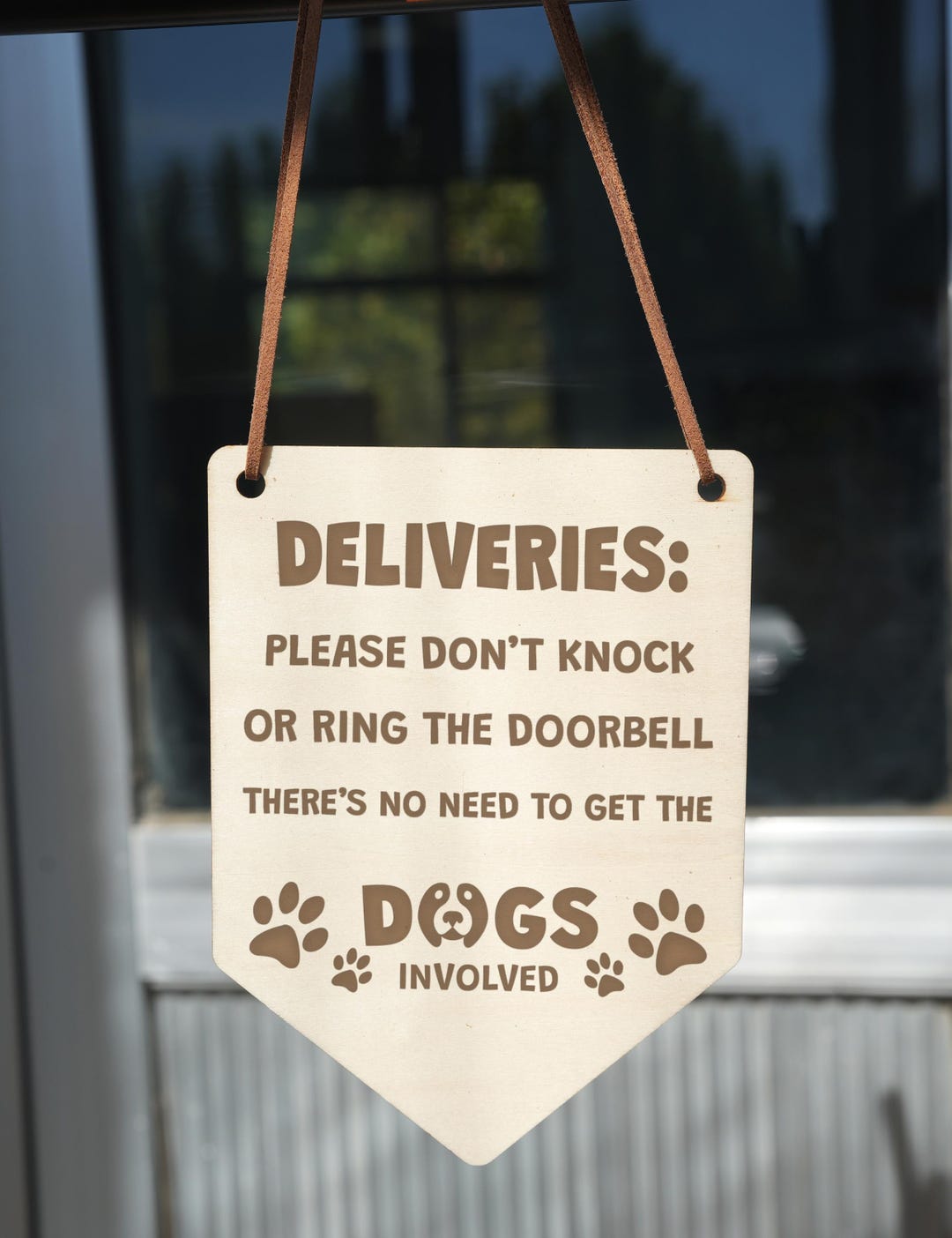 Front Door Dog Sign, Do Not Knock Dog Sign, Do Not Ring Doorbell Sign ...