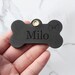 Custom Leather Pet Tag, Personalized Engraved Pet Name Tag, Custom Pet ...