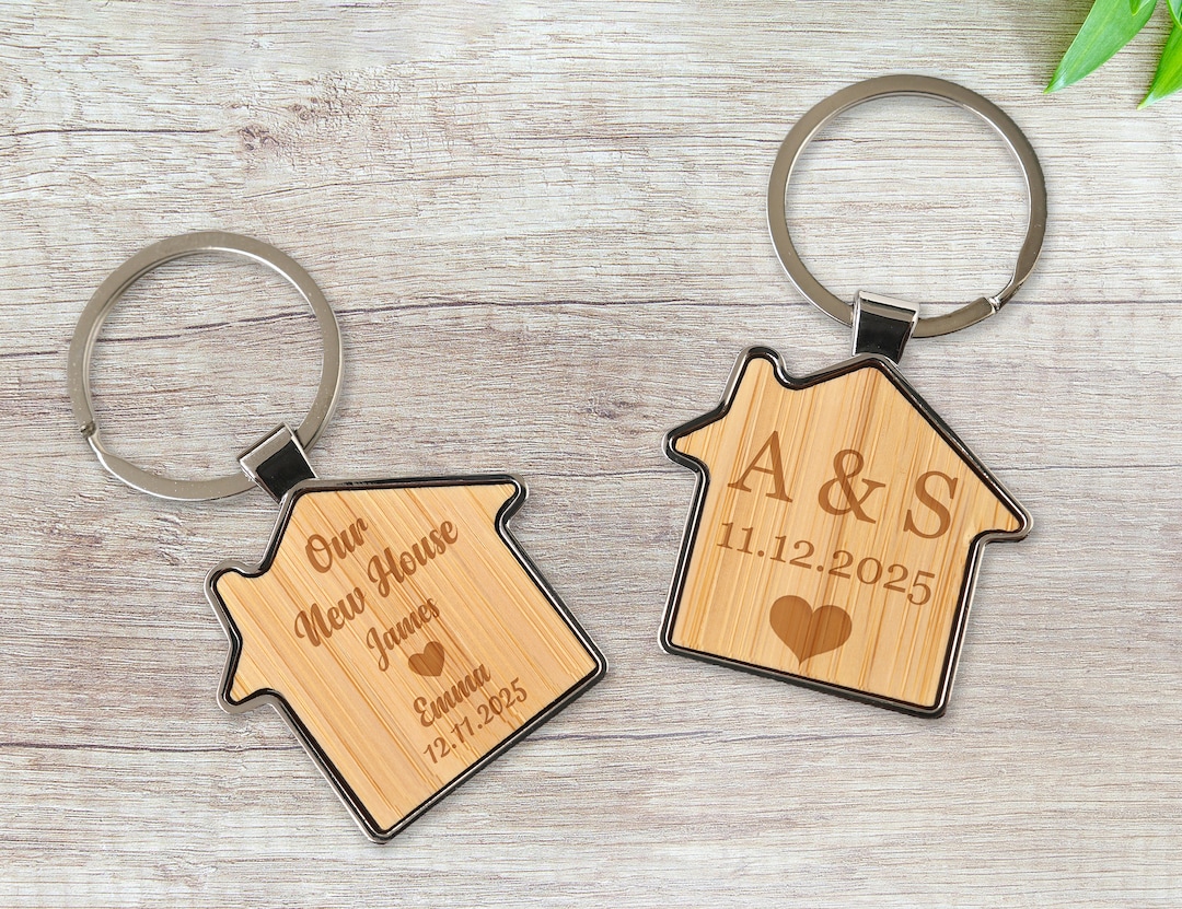 Personalized New Home Keychain Set, Our First Home Keyrings, New House ...