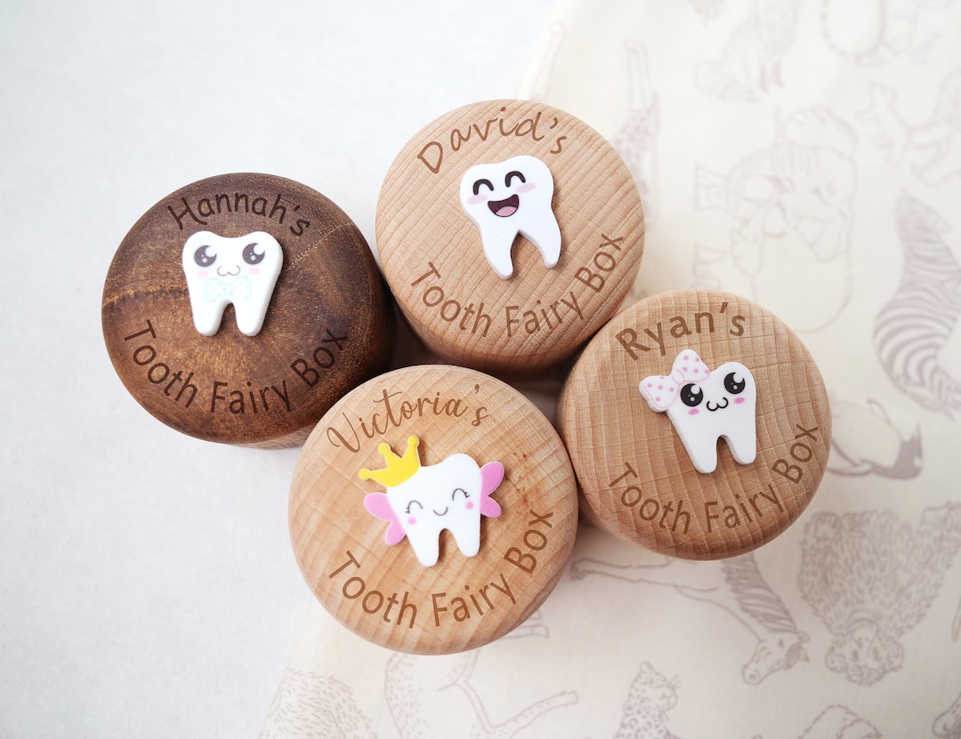 Personalized Baby Tooth Fairy Box, Baby's Keepsake Box, Custom Engraved ...