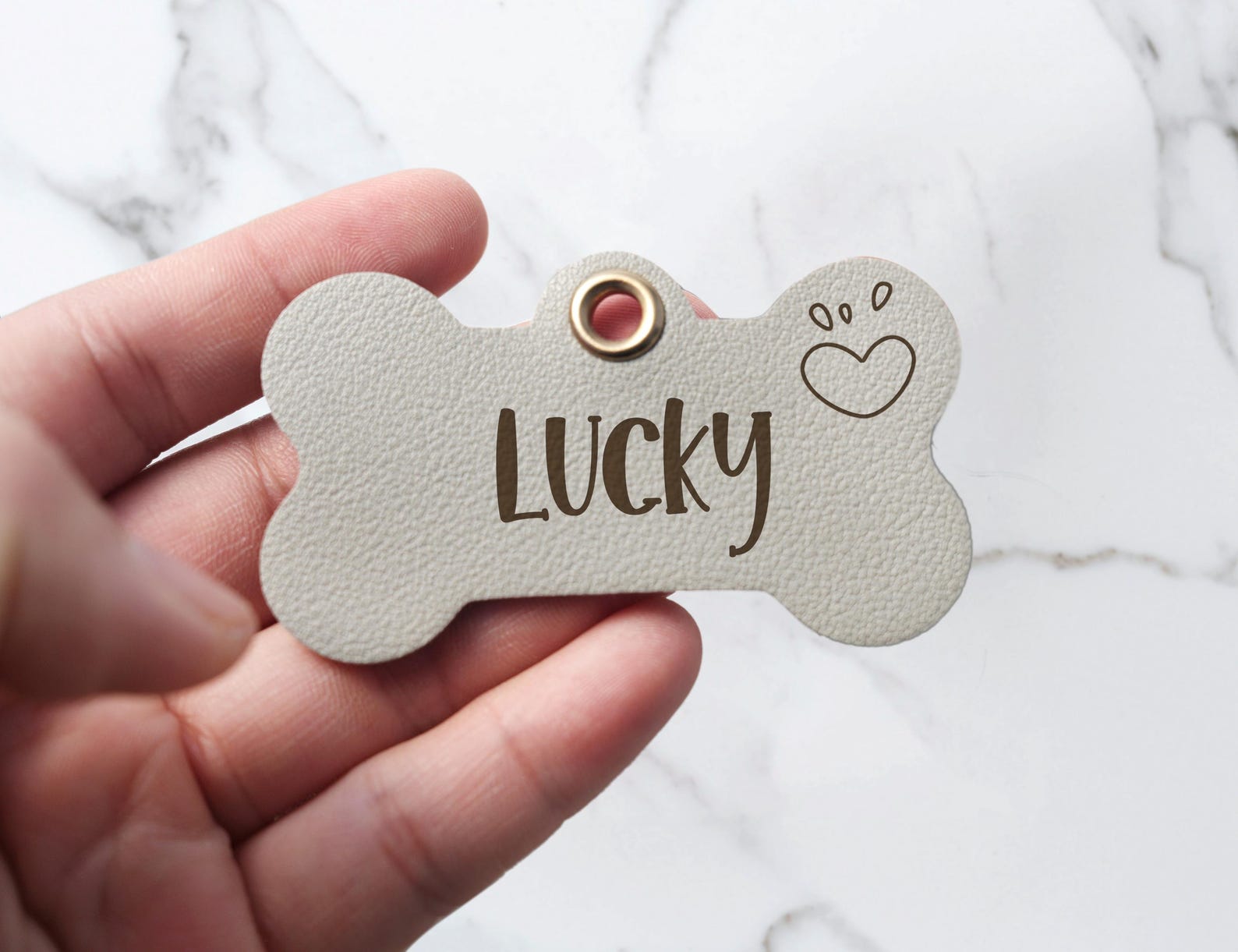 Custom Leather Pet Tag, Personalized Engraved Pet Name Tag, Custom Pet ...