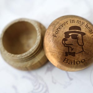 Pet Fur Memory Box, Custom Engraved Dog and Cat Hair Memorial Keepsake ...