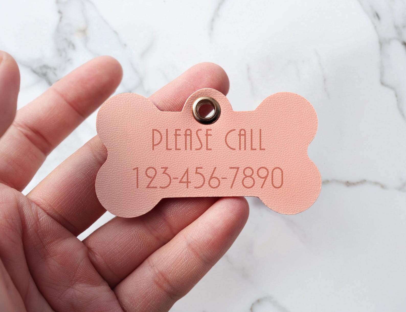 Custom Leather Pet Tag, Personalized Engraved Pet Name Tag, Custom Pet ...