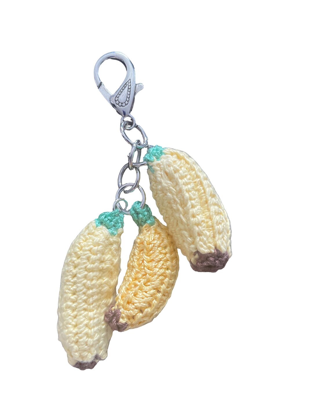 Crochet Trio of Bananas - Bag Charm/ Keychain - Etsy