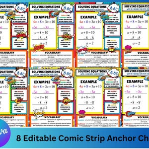 Canva Editable Comic Strip Anchor Chart Template 8count - Etsy