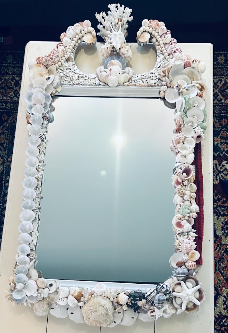 Custom Seashell Mirror - Etsy