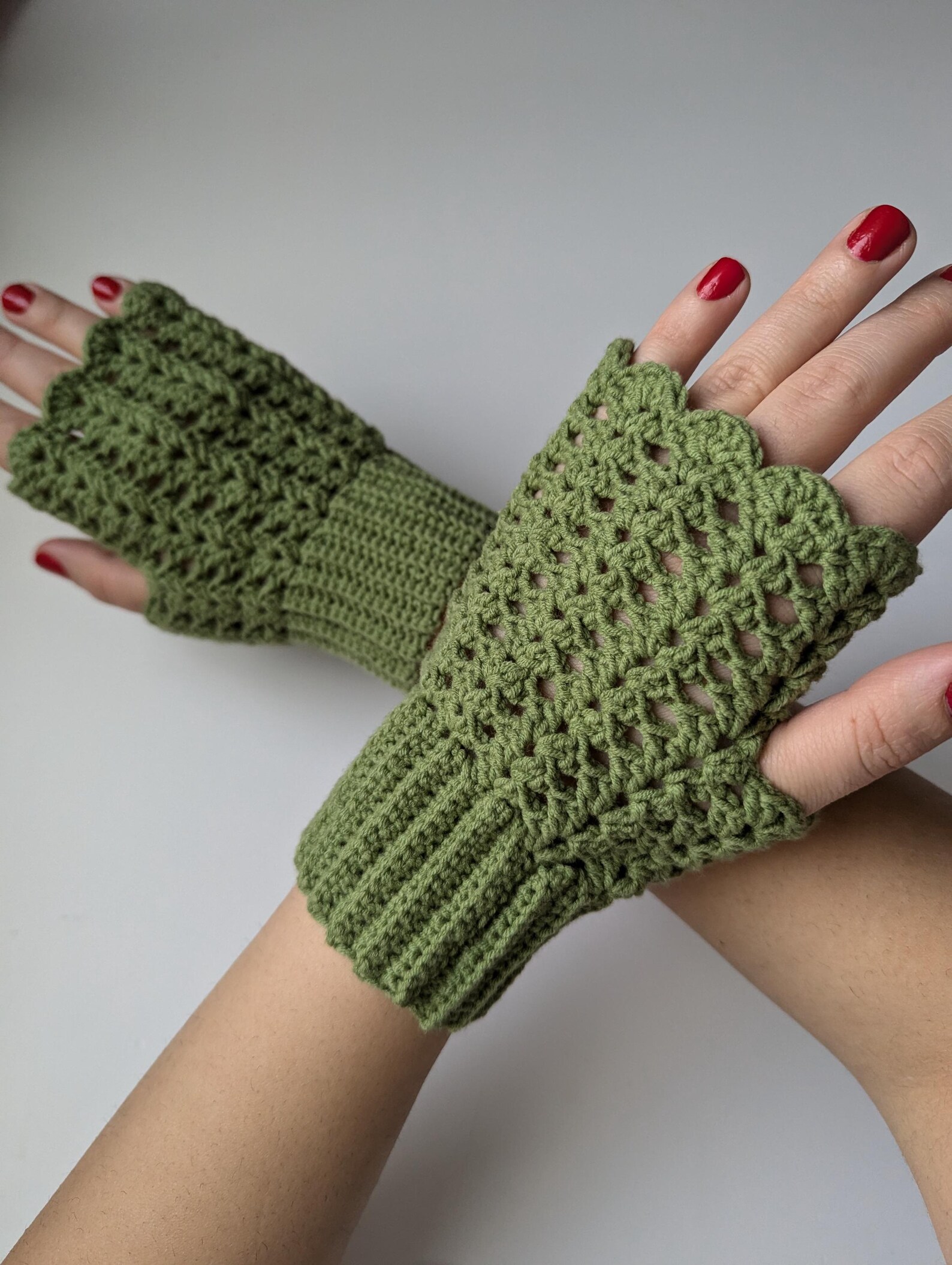 Handmade Crochet Fingerless Gloves – Cozy and Stylish – Custom Colors ...