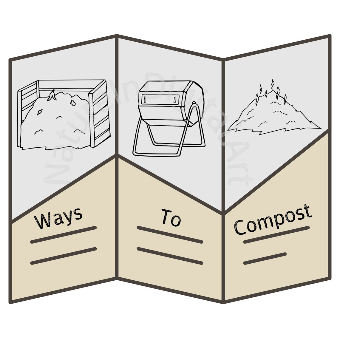 Composting SVG Bundle, Compost Tumbler Digital Download, Make Garden ...
