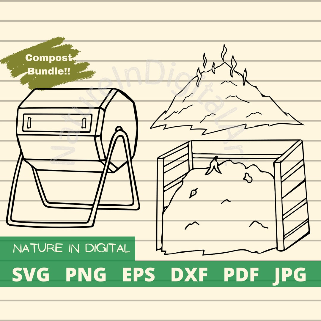 Composting SVG Bundle, Compost Tumbler Digital Download, Make Garden ...