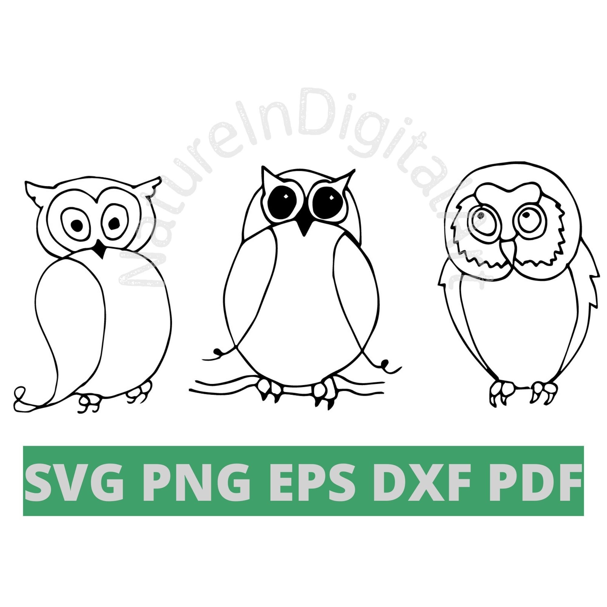 Cute Black And White Owl Clip Art