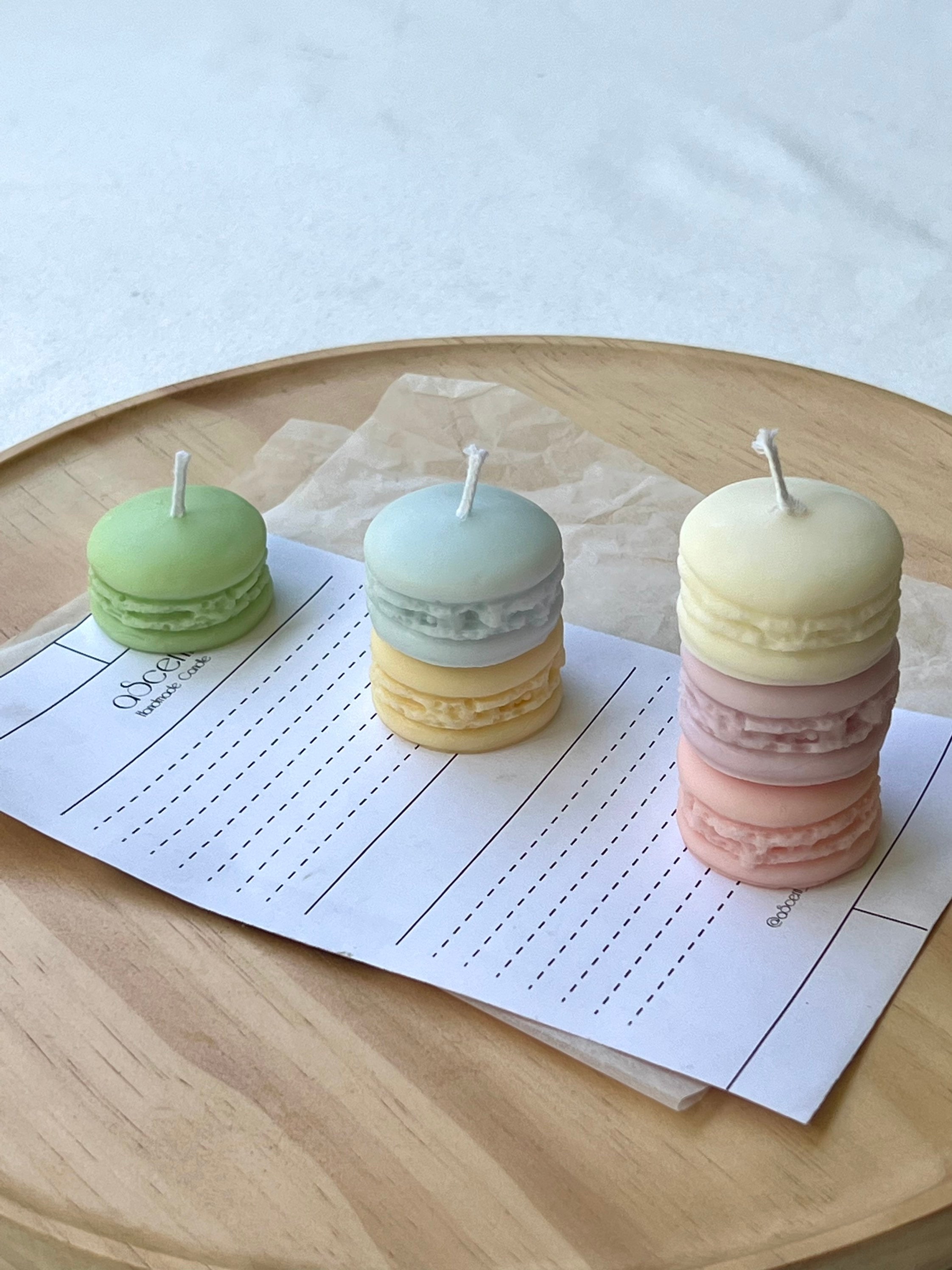 Macaron Candle Handmade Realistic Scented Food Pillar Candle - Etsy