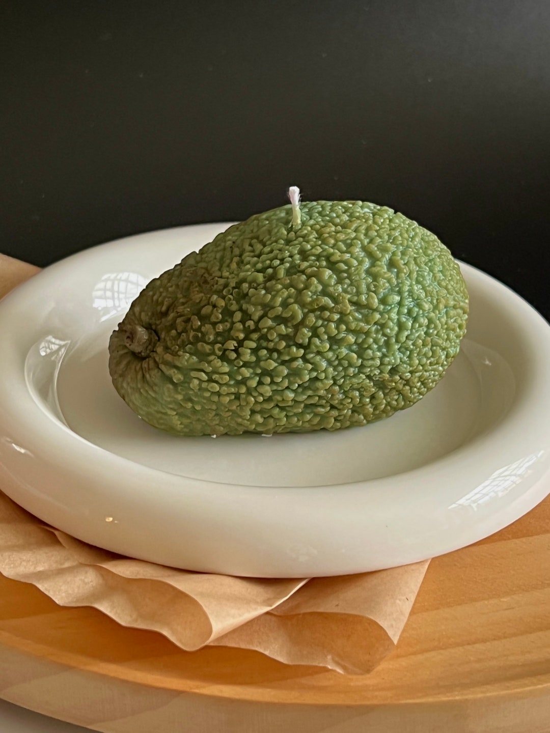 Handmade Avocado Candle | Natural Soy Wax, Realistic Food Candle - Etsy