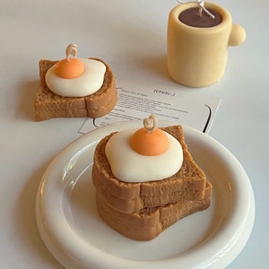 Mini Egg Toastie Bread Stack | Handmade Modern Realistic Food Candle ...