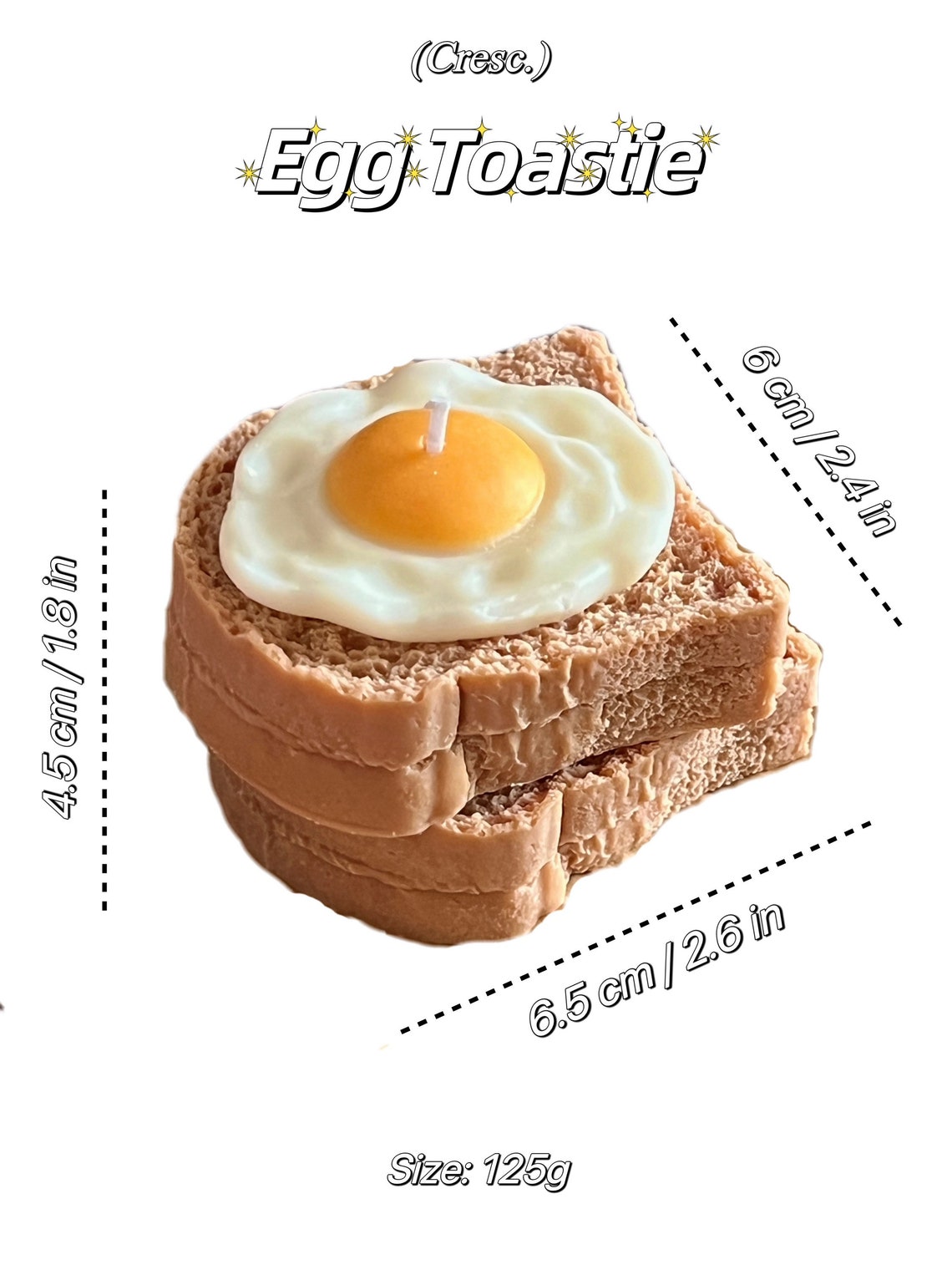 Mini Egg Toastie Bread Stack Handmade Modern Realistic Food - Etsy ...