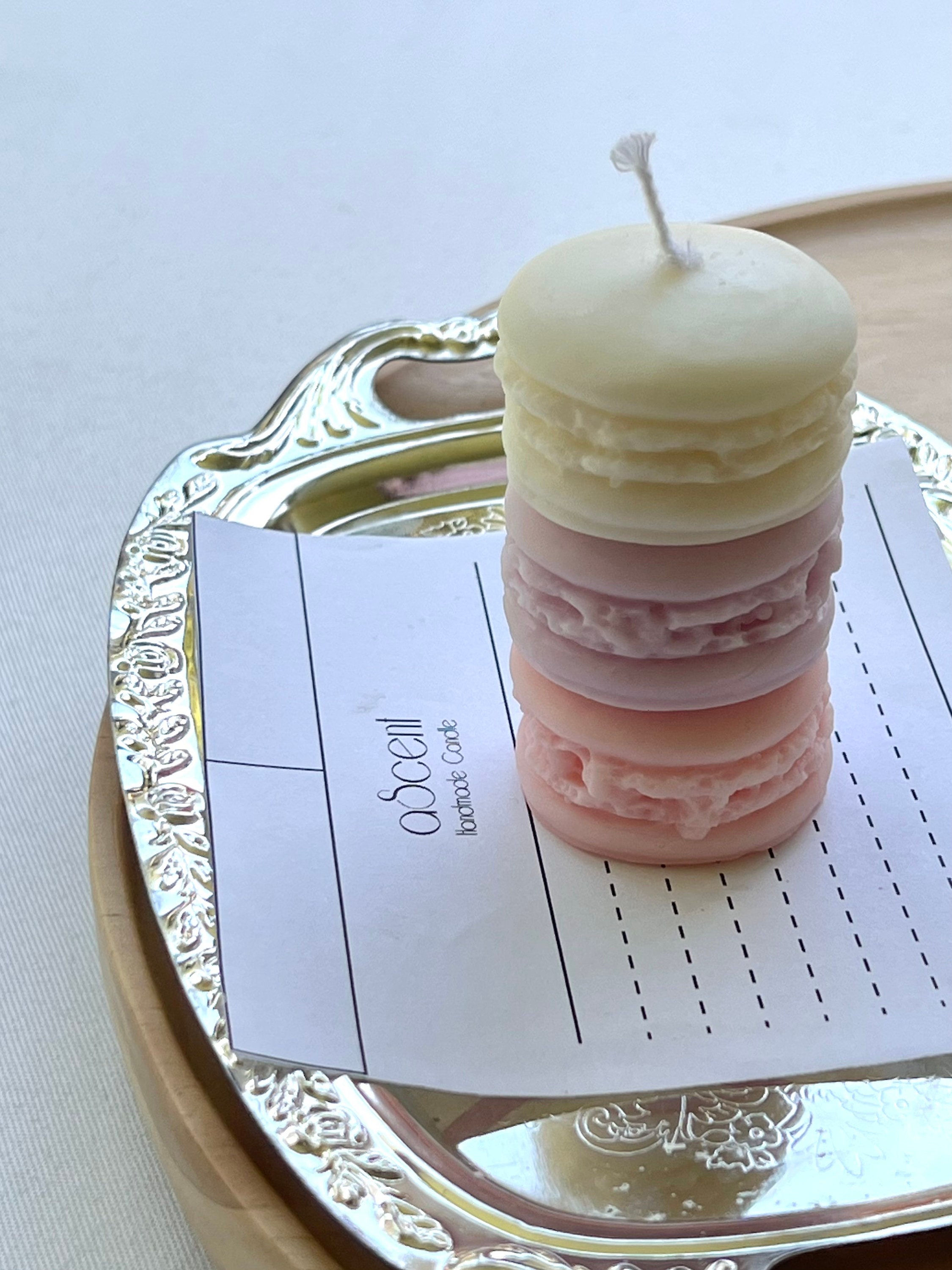 Macaron Candle | Handmade Realistic Scented Food Pillar Candle ...