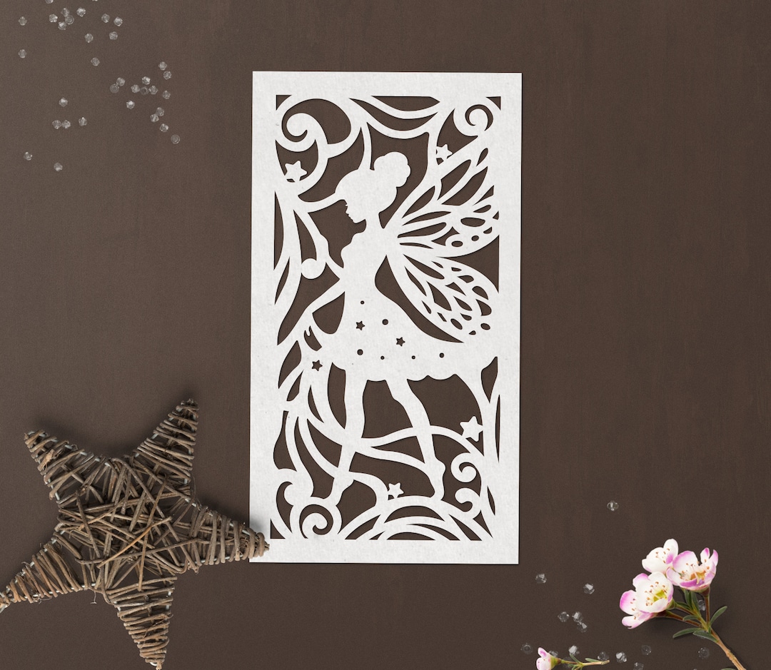 Fairy Paper Cutting, Fairy Svg, Fairy Card, Silhouette Fairy Svg, Fairy ...