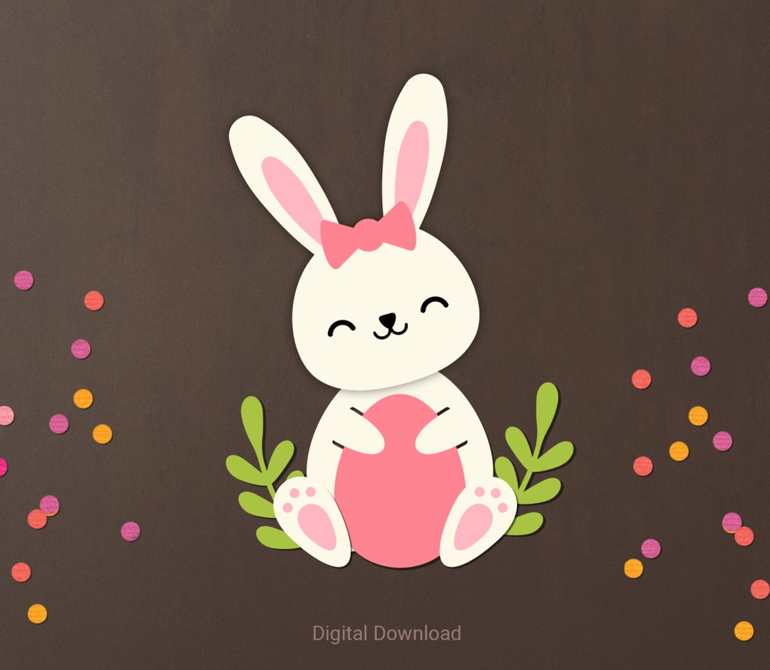 Easter Bunny Svg, Cute Bunny Face Svg, Bunny Head Svg, Easter Svg ...