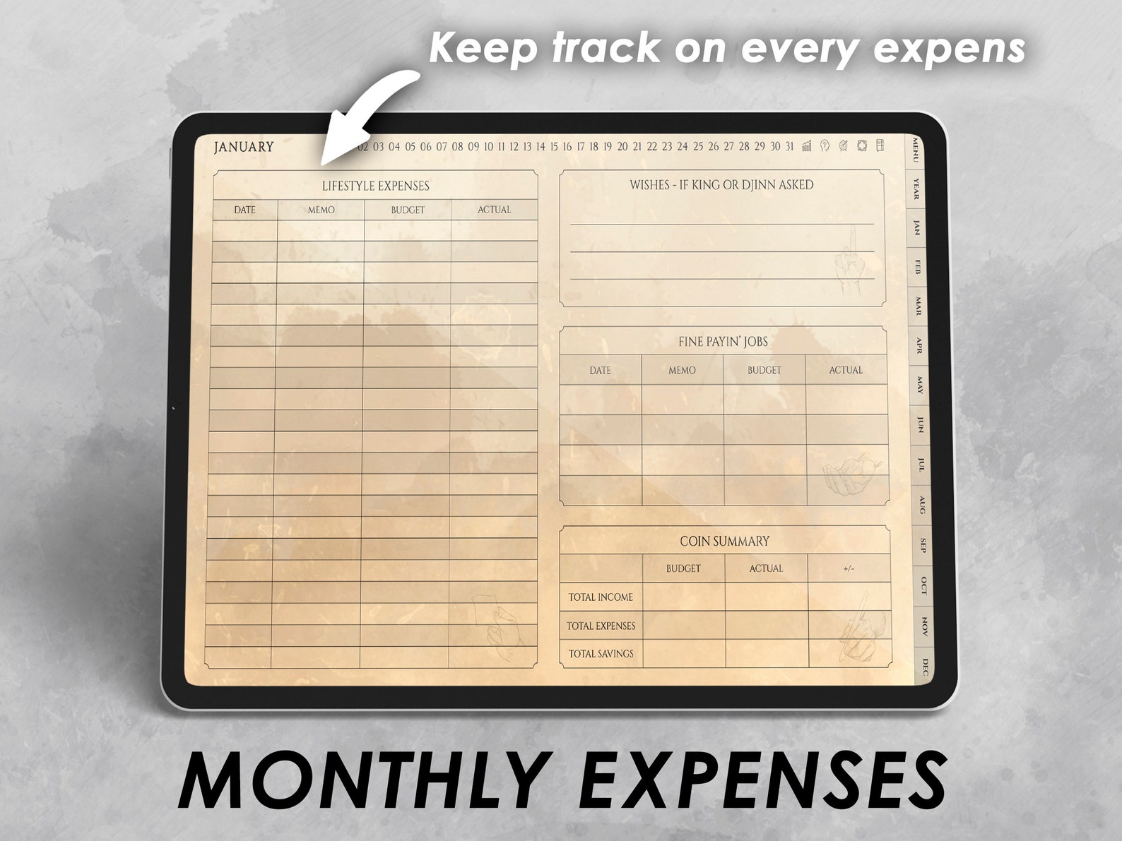 Digital Dnd 2023 Journal Dnd Planner Ipad Calendar Planner - Etsy