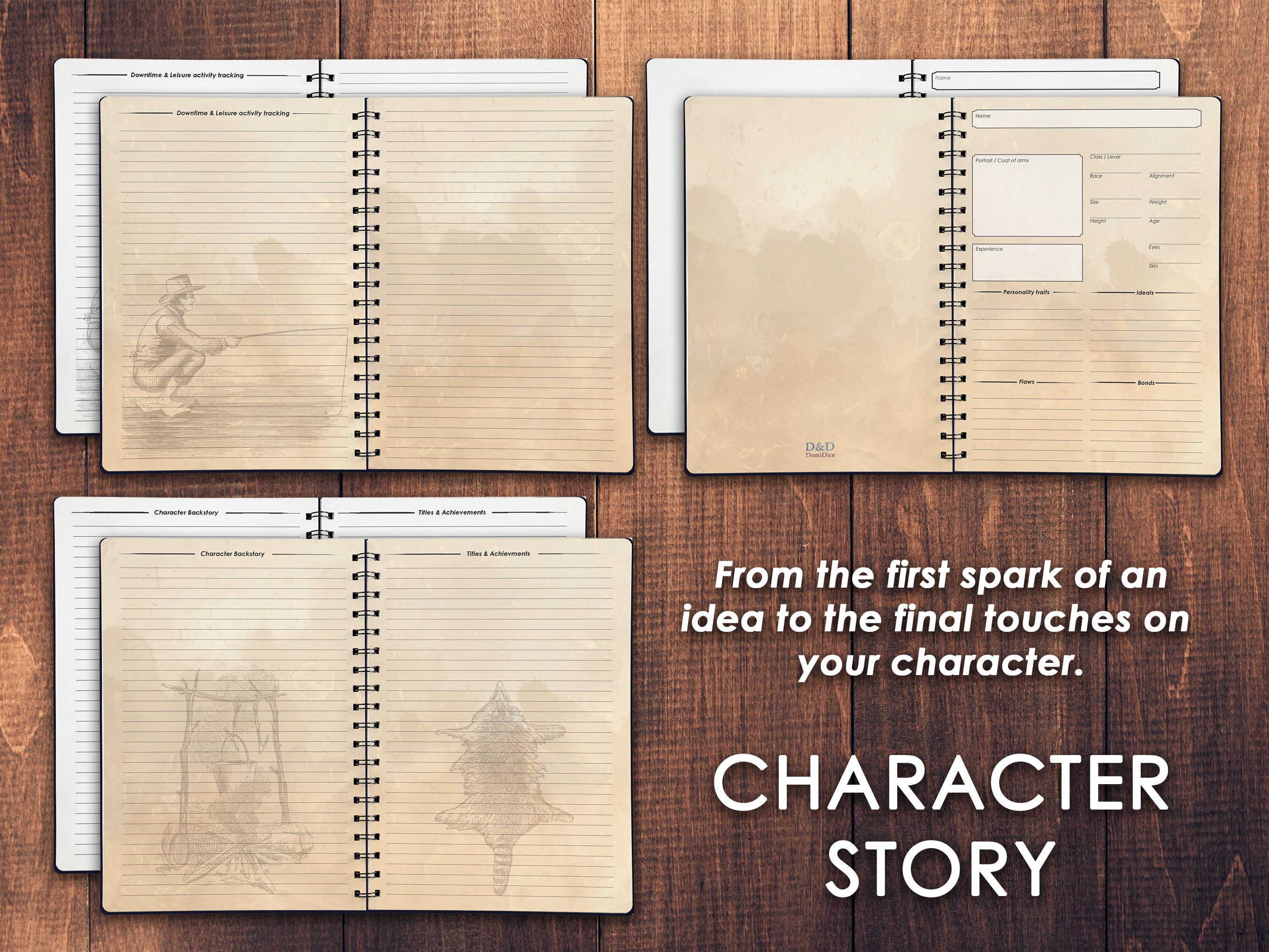 Printable Dnd Character Journal 5e Dnd Character Sheet - Etsy UK