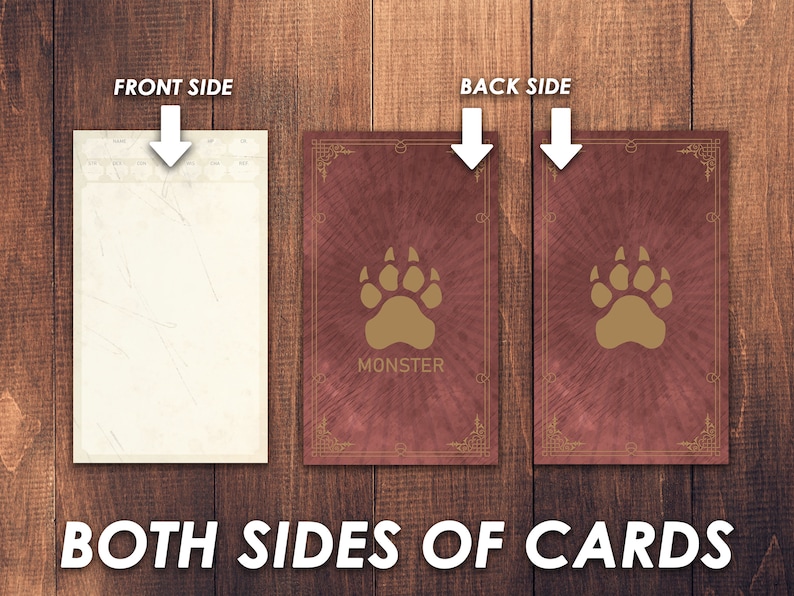 Dnd Blank Monster Stat Cards Dungeon Master Dnd Accessories - Etsy