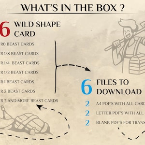 Dnd Druid Wild Shape Cards: 86 Beast Transformations 2014 & 2024 ...