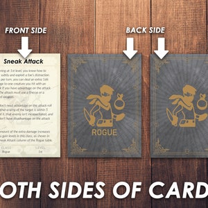 Dnd Rogue Ability Cards: Dungeons and Dragons 5e (PDF) - Etsy