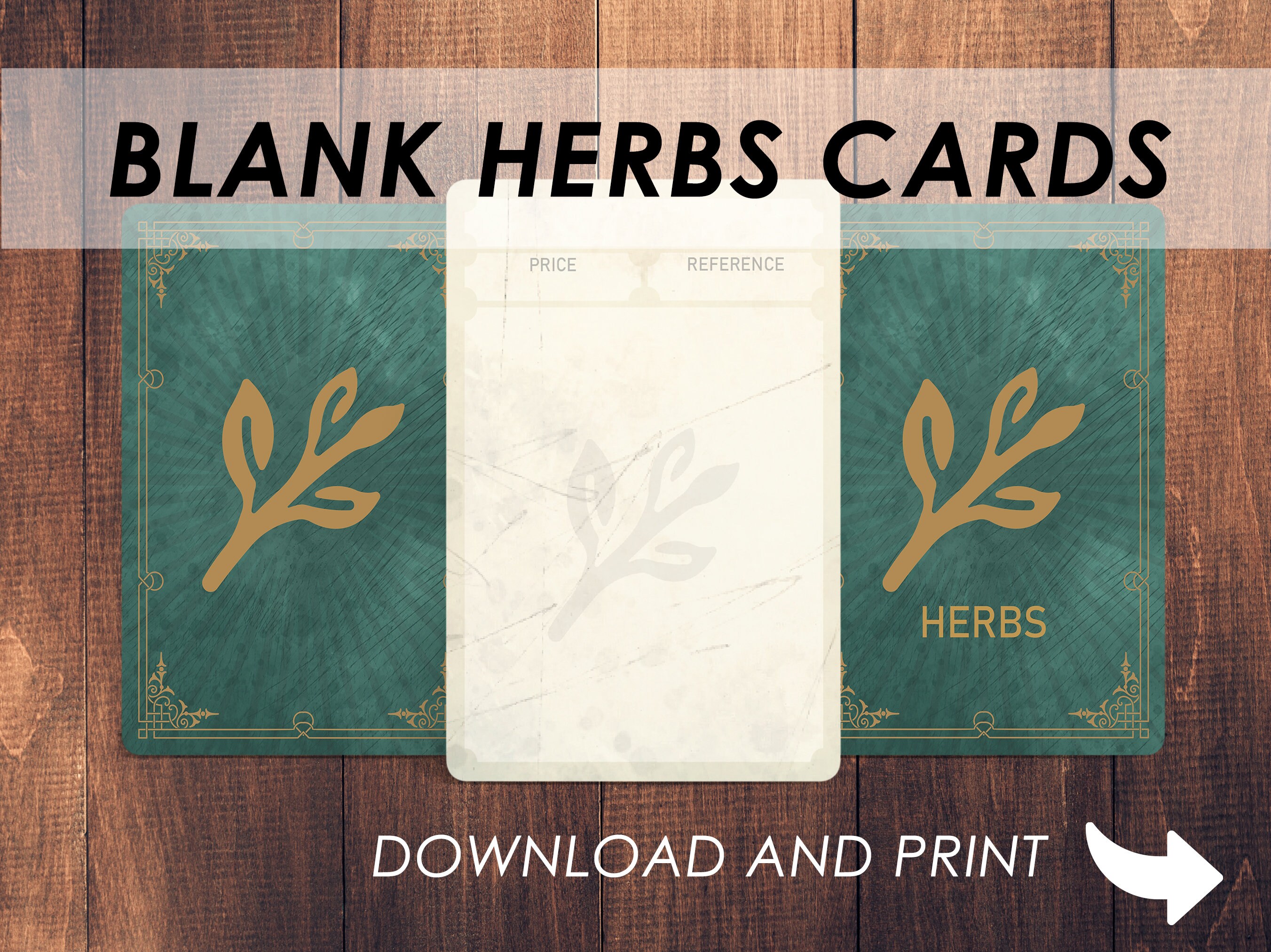 Dnd Herbs Cards: Custom Blank Dungeons and Dragons 5e (printable) - Etsy